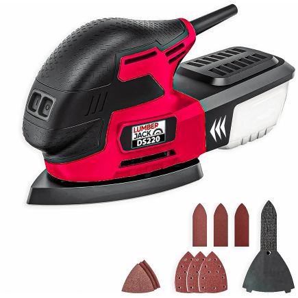 Lumberjack Mouse Detail Sander Electric Sanding Tool with Built in Dus