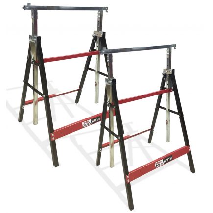 Lumberjack 2 x Lumberjack Folding Work Horse Trestle Saw Adjustable He